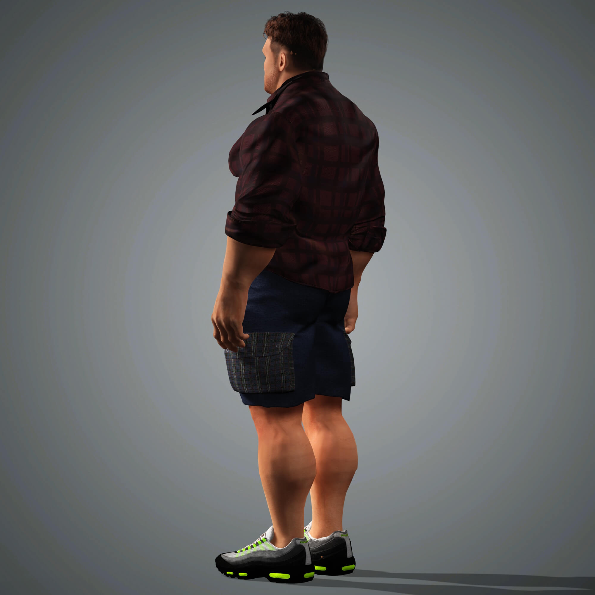 Overweight Man Character Ready for Game and Animation - 3D Model by ...