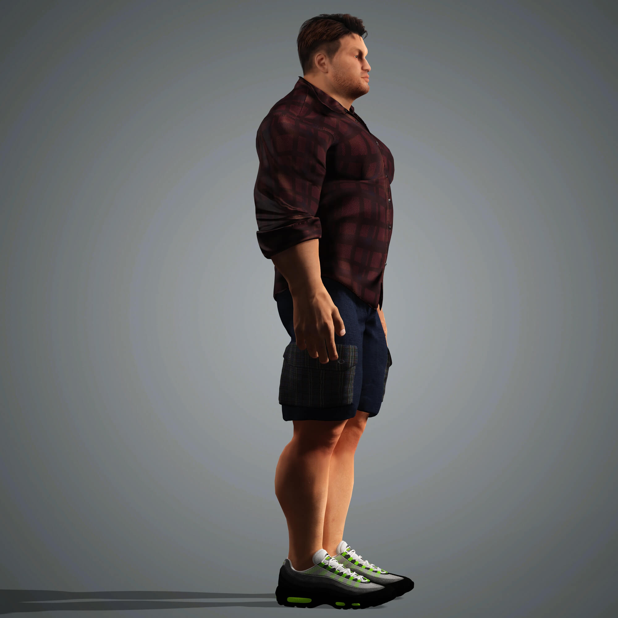 Overweight Man Character Ready for Game and Animation - 3D Model by ...