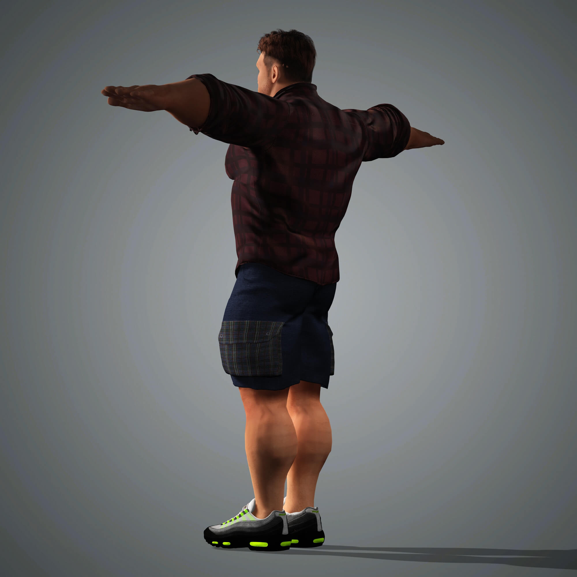 Overweight Man Character Ready for Game and Animation - 3D Model by ...