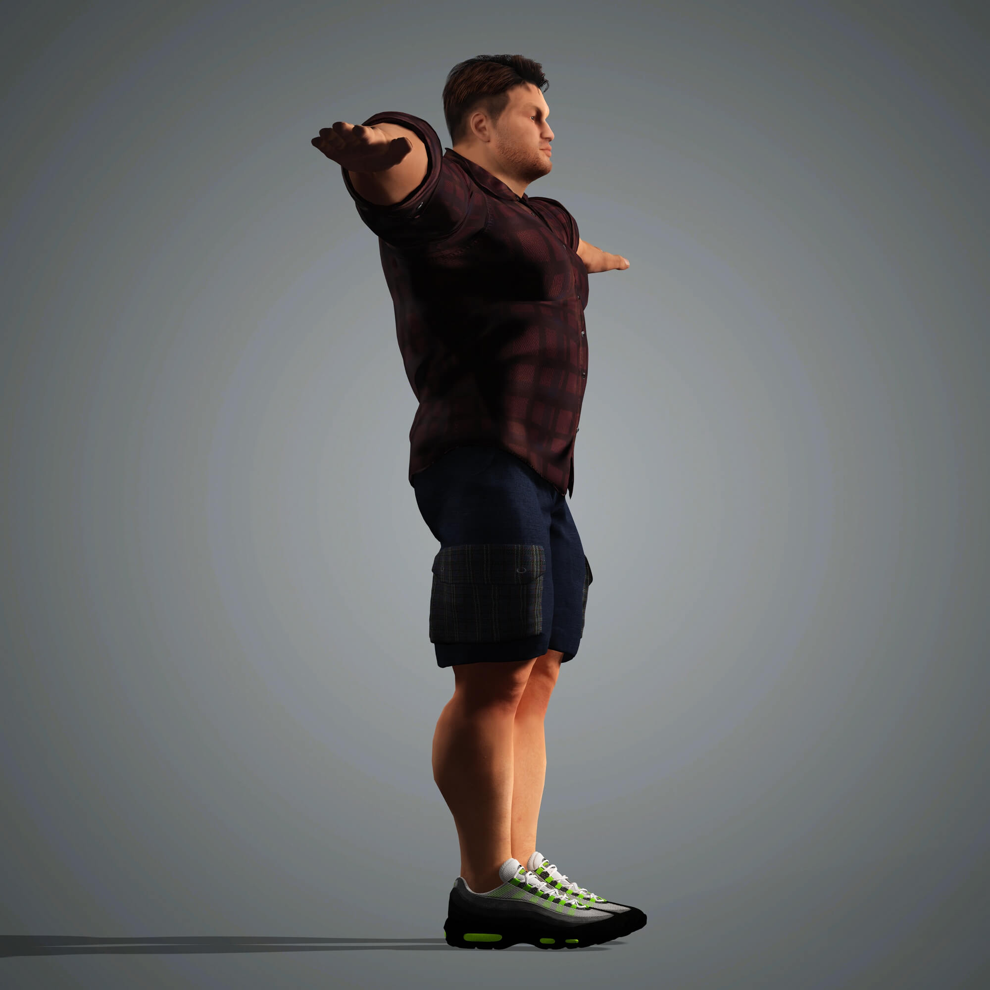 Overweight Man Character Ready for Game and Animation - 3D Model by ...