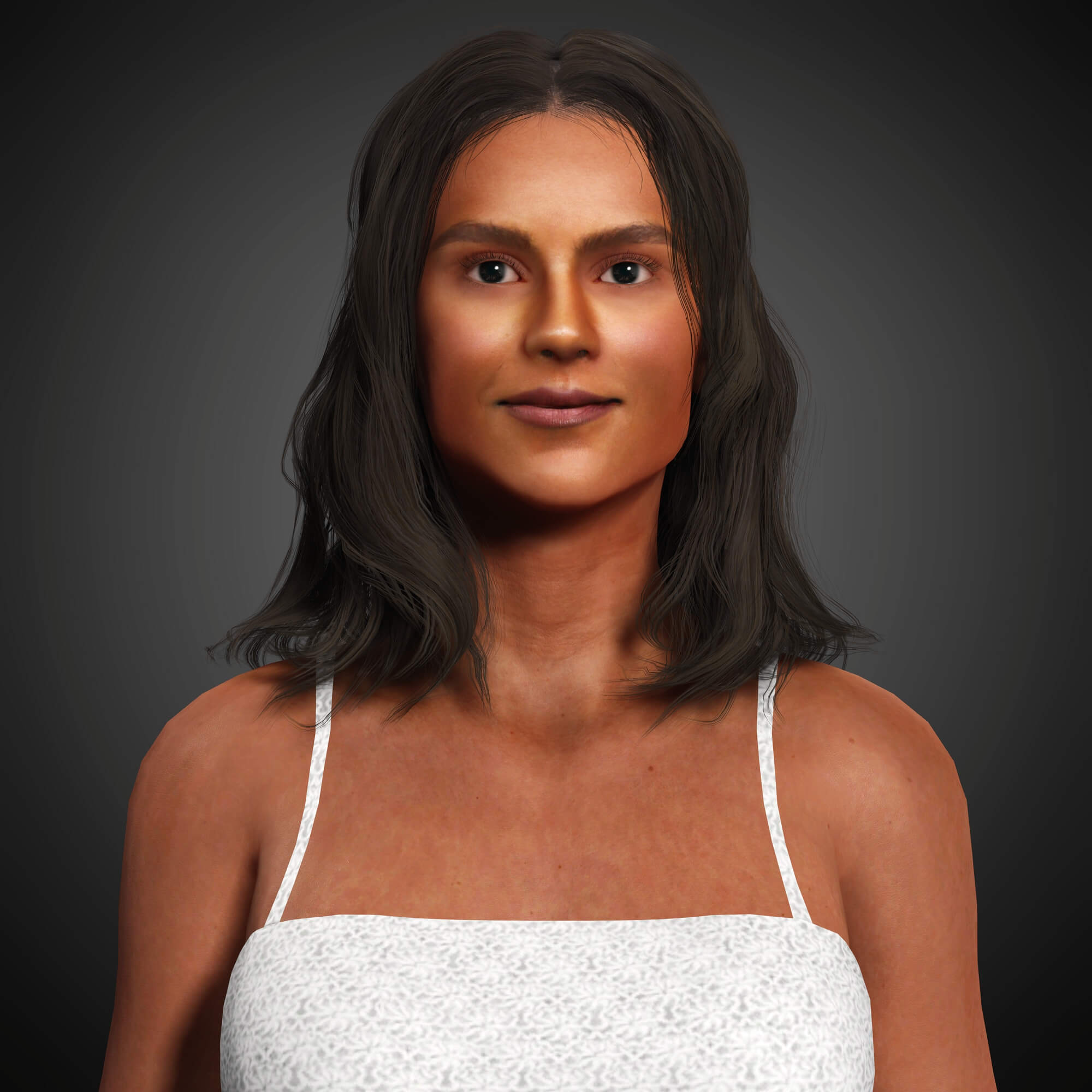 Simone Ashley Character Low Poly 3d Model by 3designer94