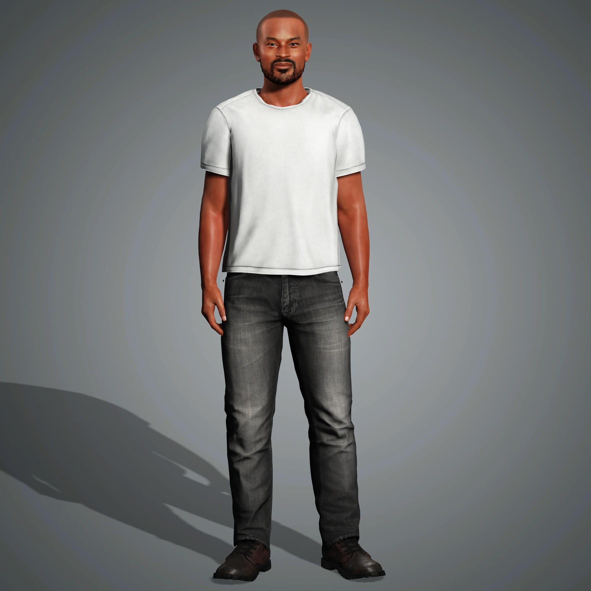 Tyson Beckford Character Low Poly 3D Model by 3designer94