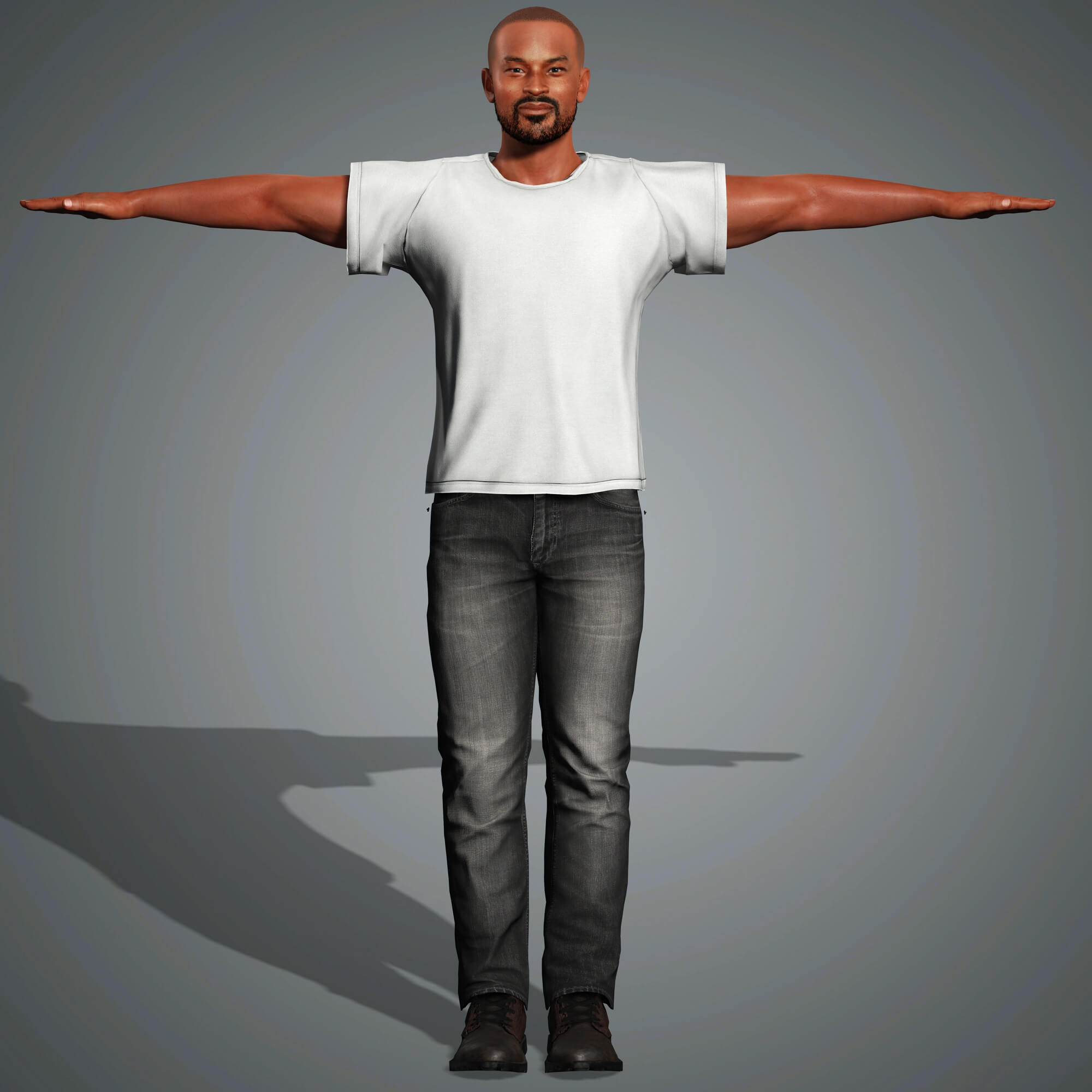 Tyson Beckford Character Low Poly 3D Model by 3designer94