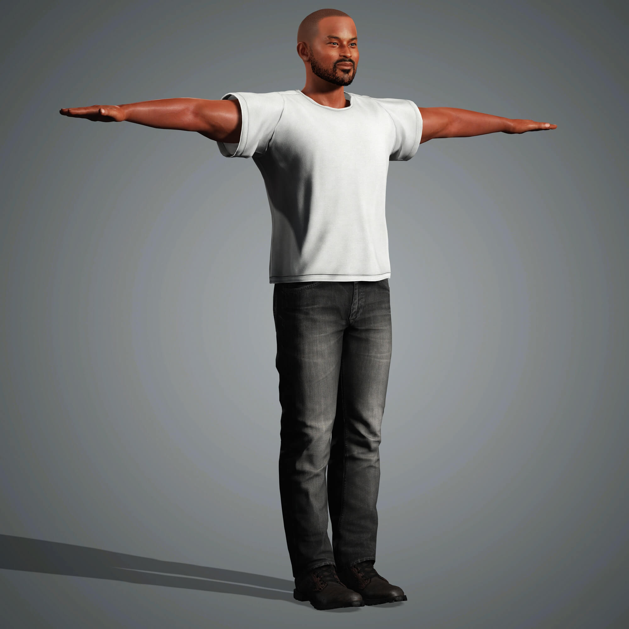 Tyson Beckford Character Low Poly 3D Model by 3designer94