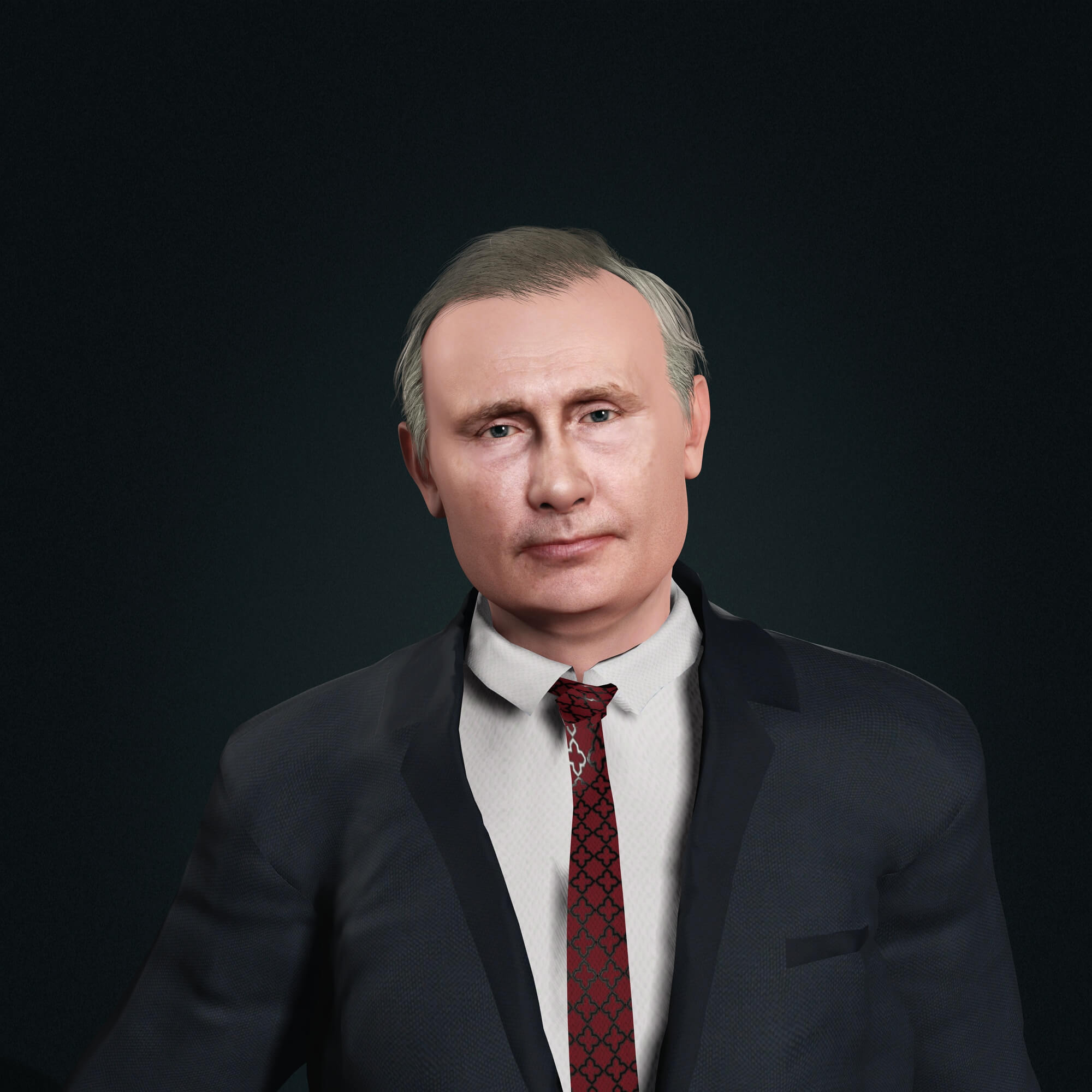 Vladimir Putin 3D Model - Hyper-Realistic - Low Poly by 3designer94
