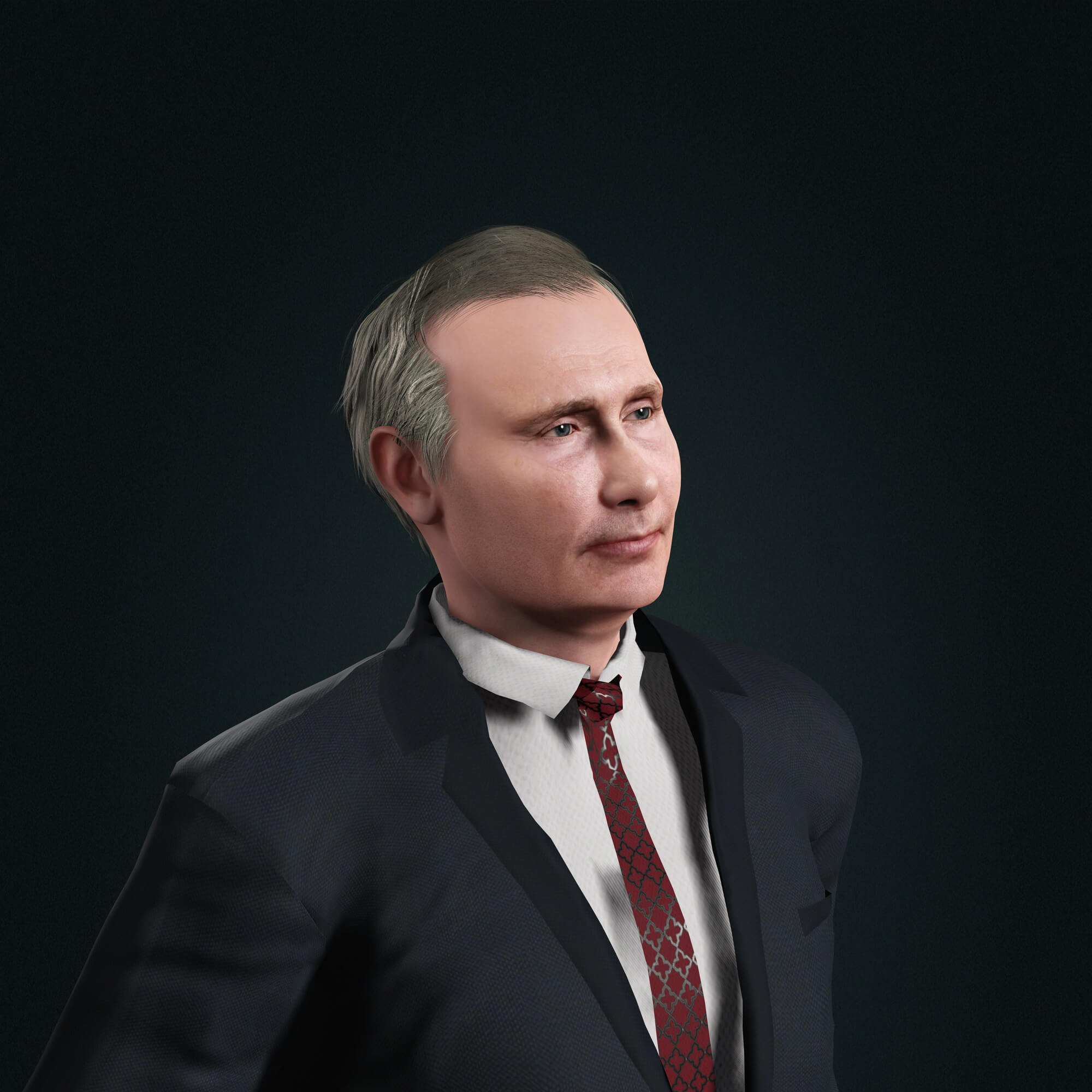 Vladimir Putin 3D Model - Hyper-Realistic - Low Poly by 3designer94