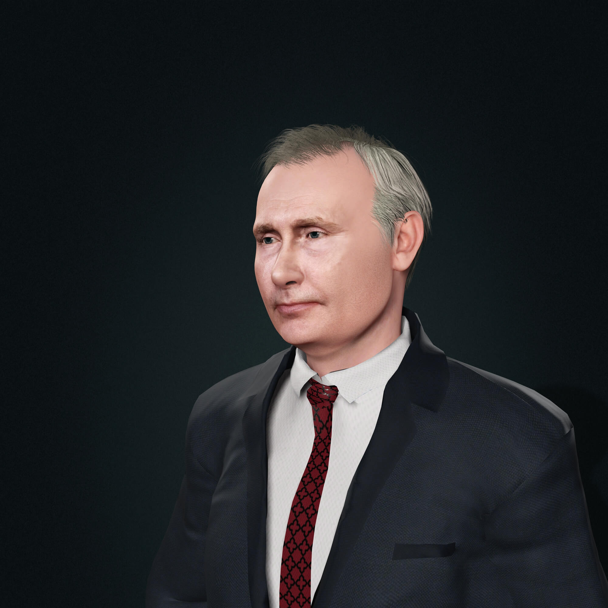 Vladimir Putin 3D Model - Hyper-Realistic - Low Poly by 3designer94