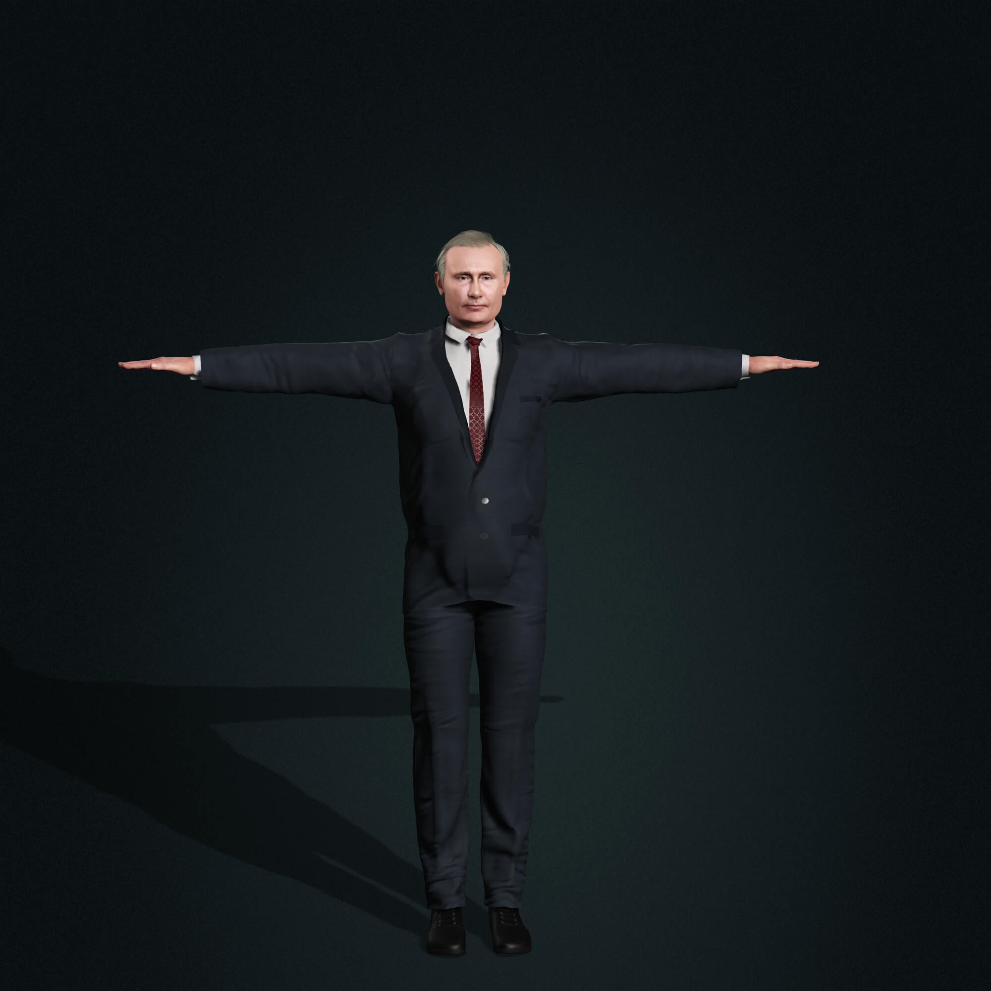 Vladimir Putin 3D Model - Hyper-Realistic - Low Poly by 3designer94