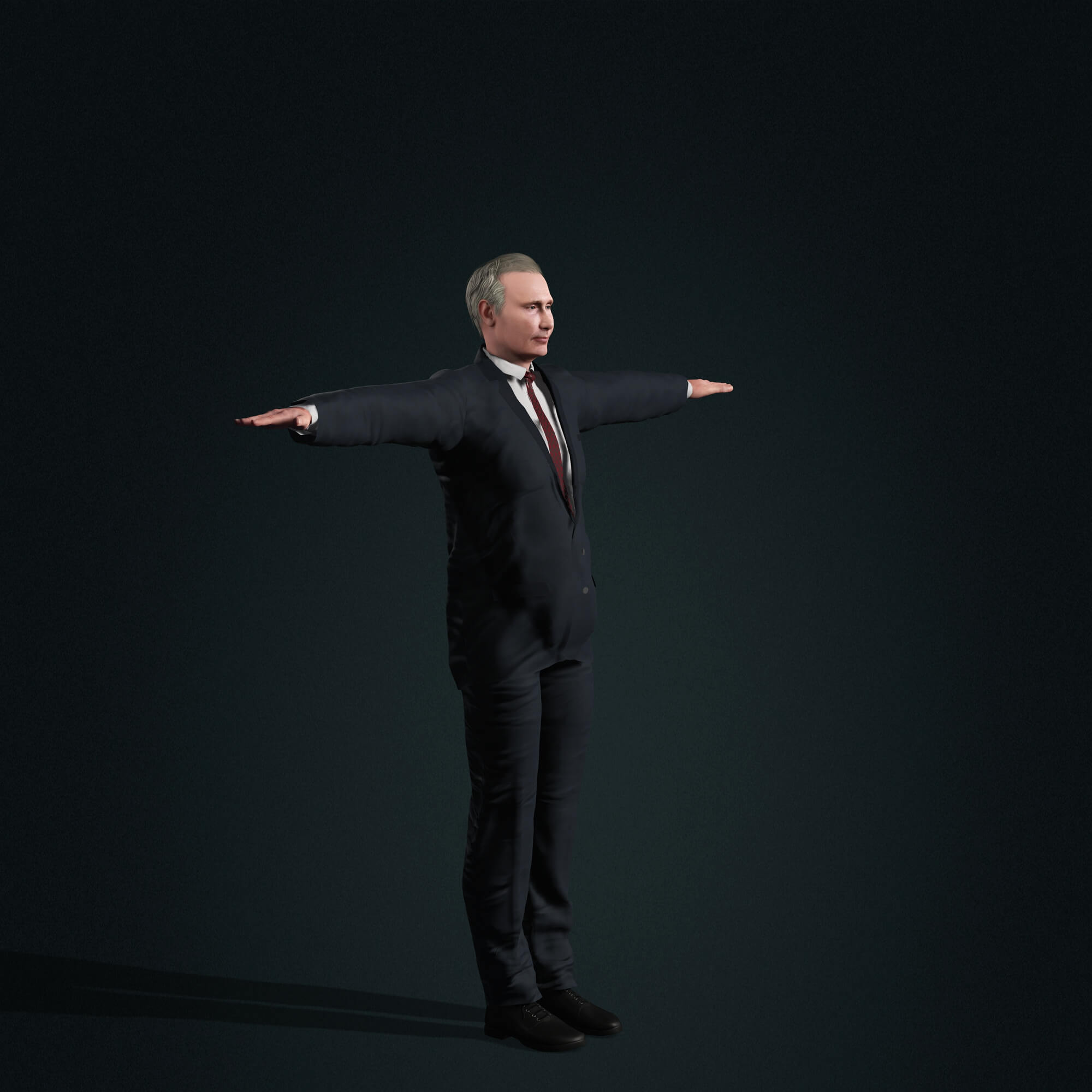 Vladimir Putin 3D Model - Hyper-Realistic - Low Poly by 3designer94