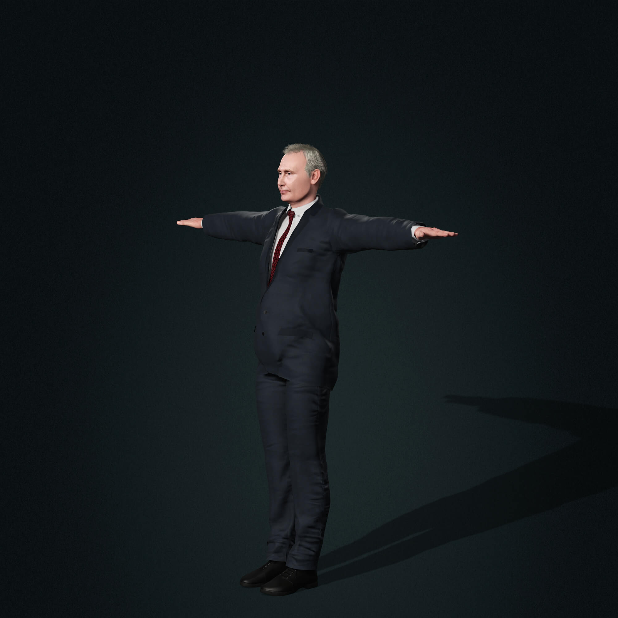 Vladimir Putin 3D Model - Hyper-Realistic - Low Poly by 3designer94