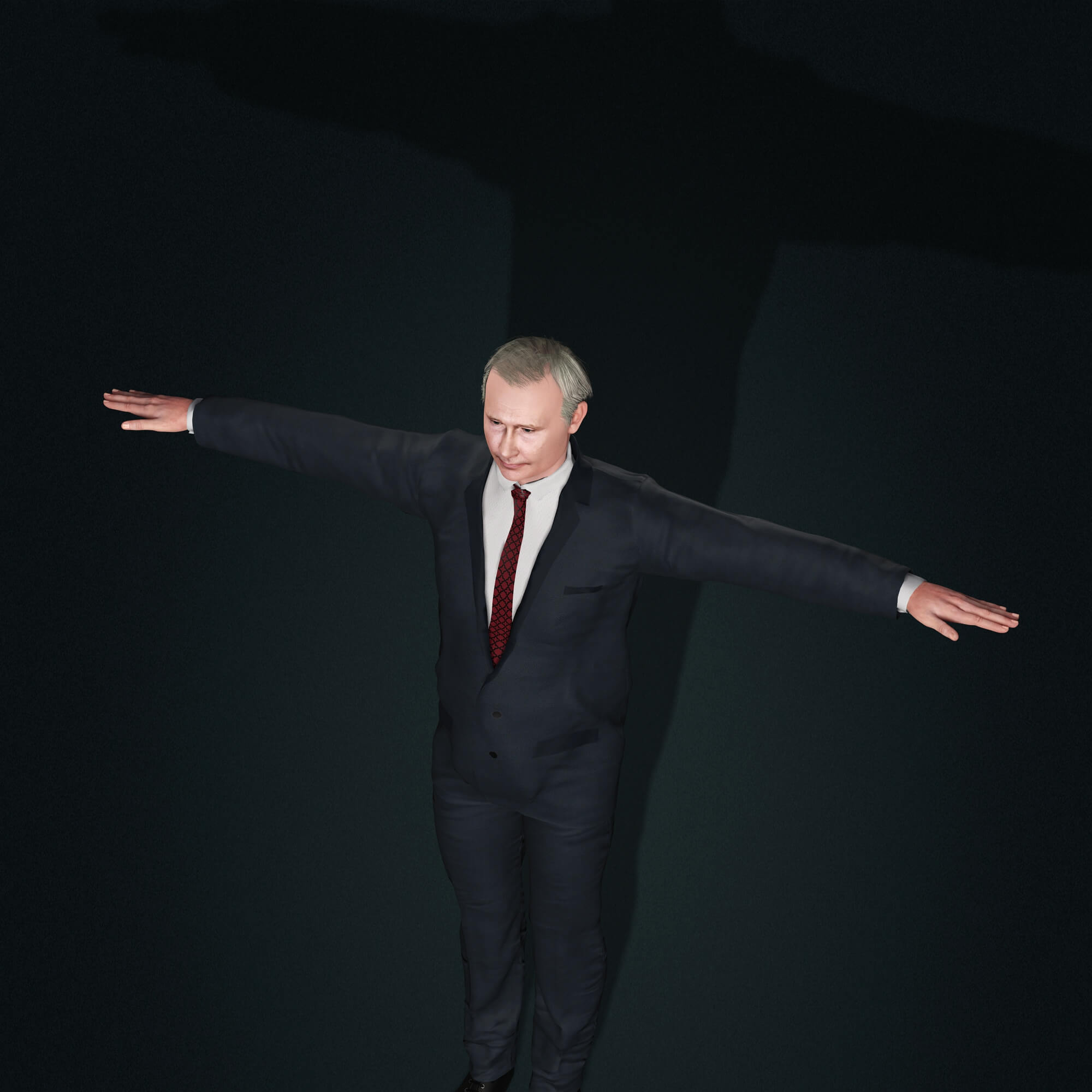 Vladimir Putin 3D Model - Hyper-Realistic - Low Poly by 3designer94