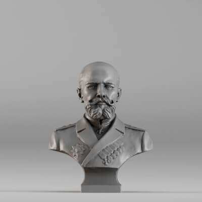 0001667 Military Officer Bust - 3D Model by 3DFarm