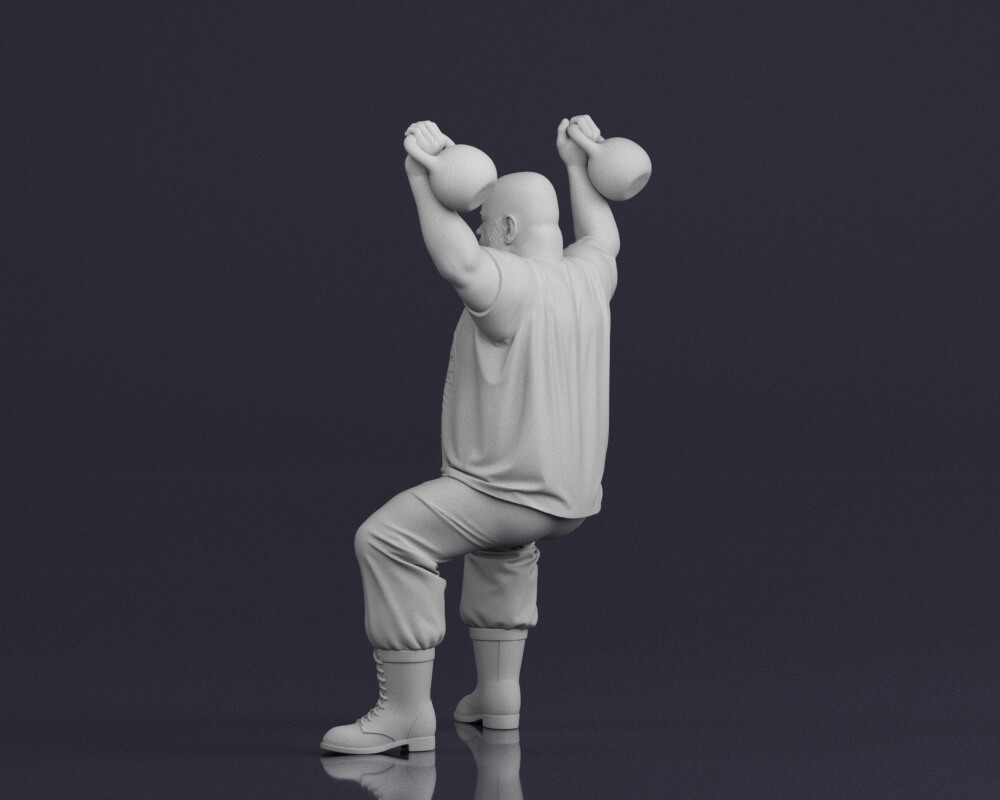 001547 Weightlifter - 3D Model by 3DFarm