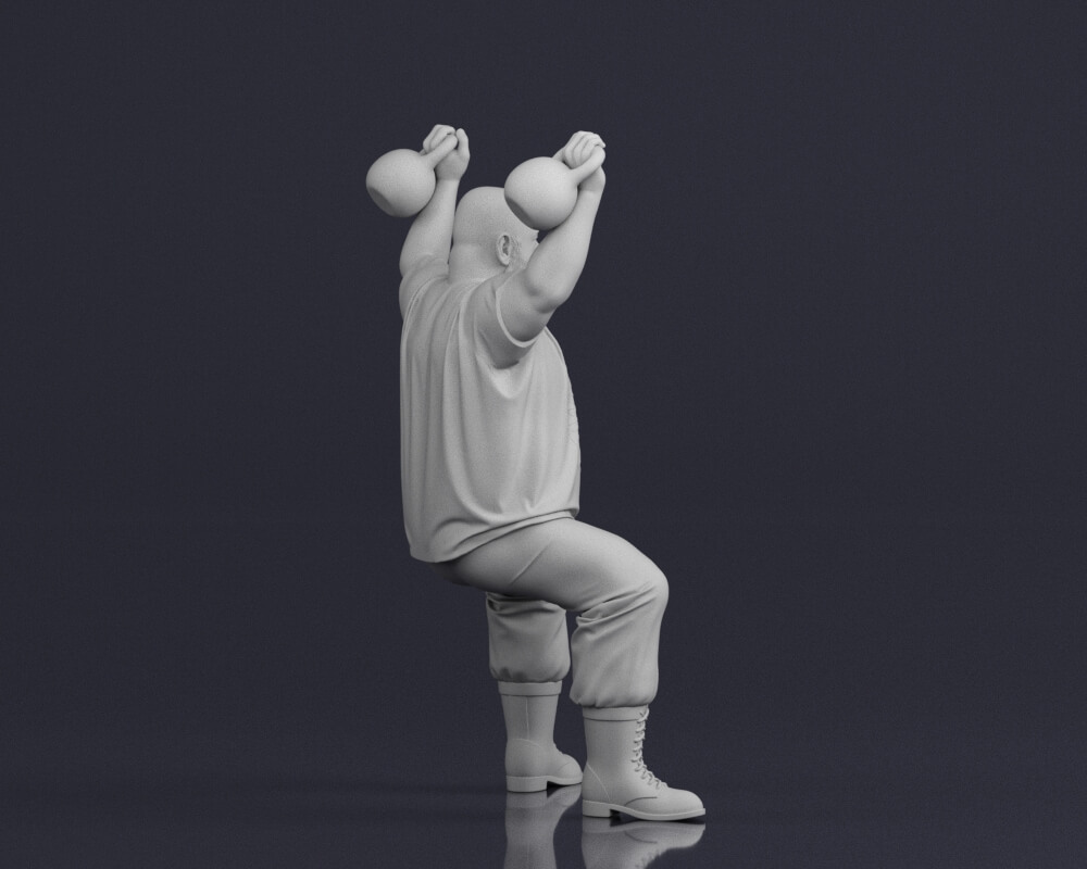 001547 Weightlifter - 3D Model by 3DFarm