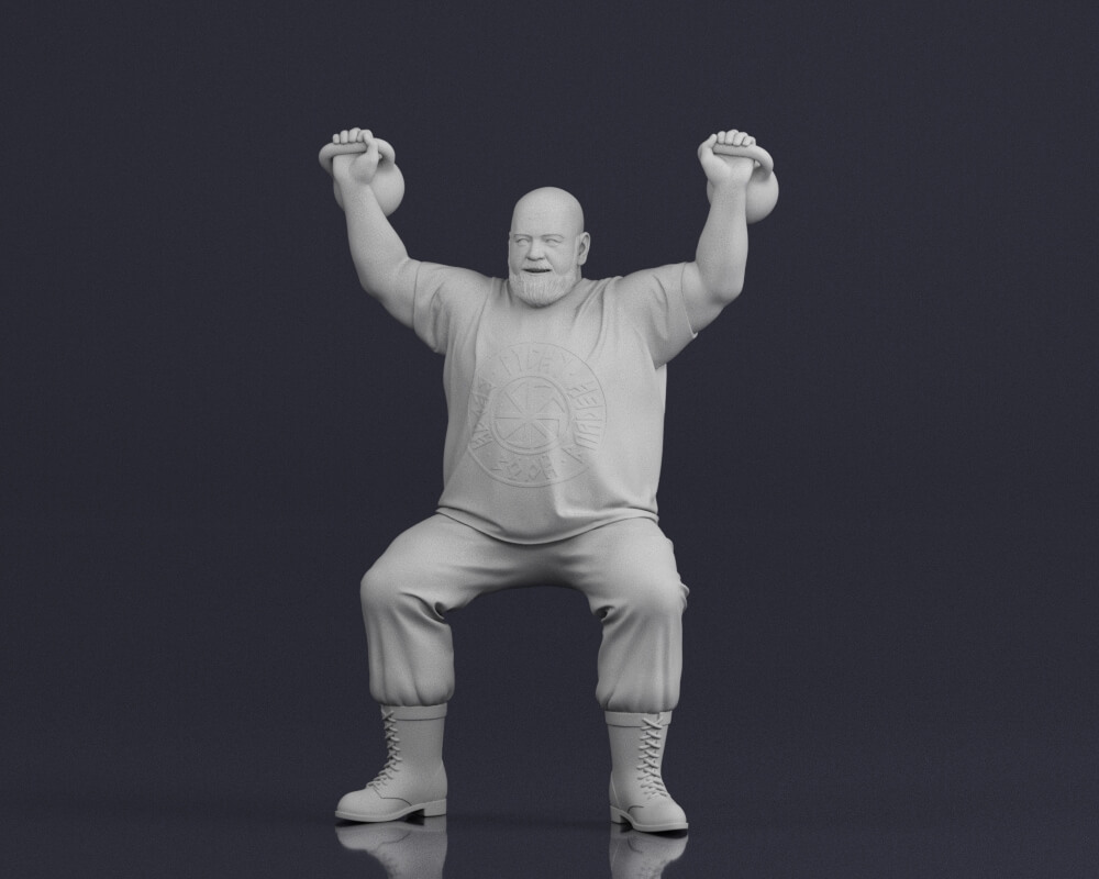 001547 Weightlifter - 3D Model by 3DFarm