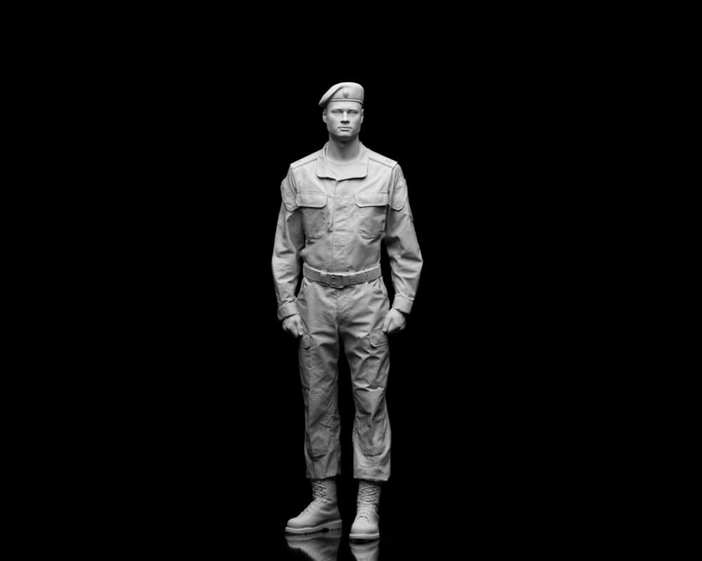 001559 Soldier in a Realistic Stance - 3D Model by 3DFarm
