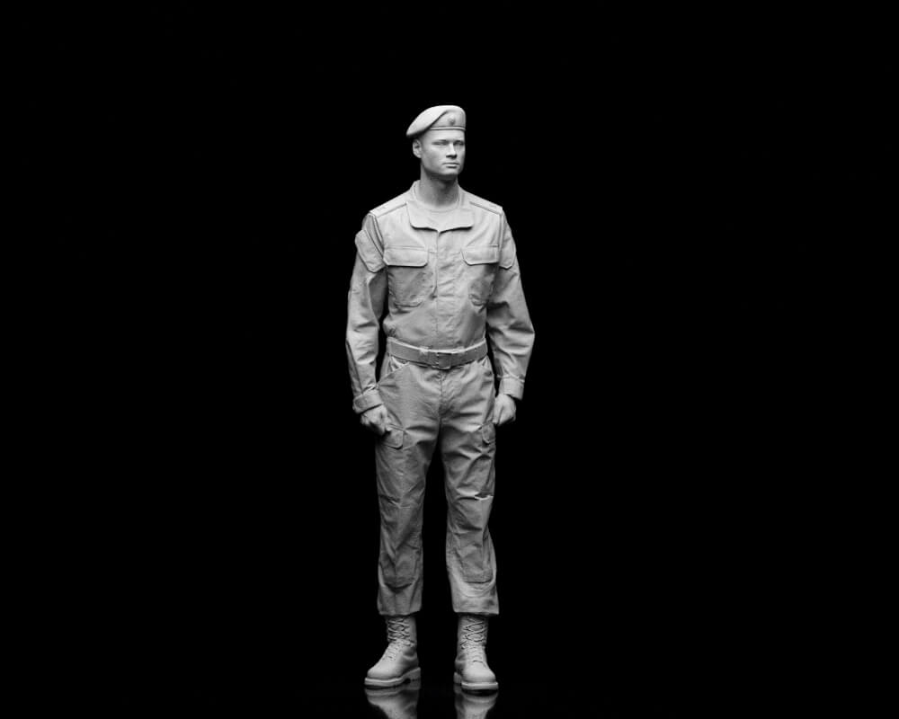 001559 Soldier in a Realistic Stance - 3D Model by 3DFarm