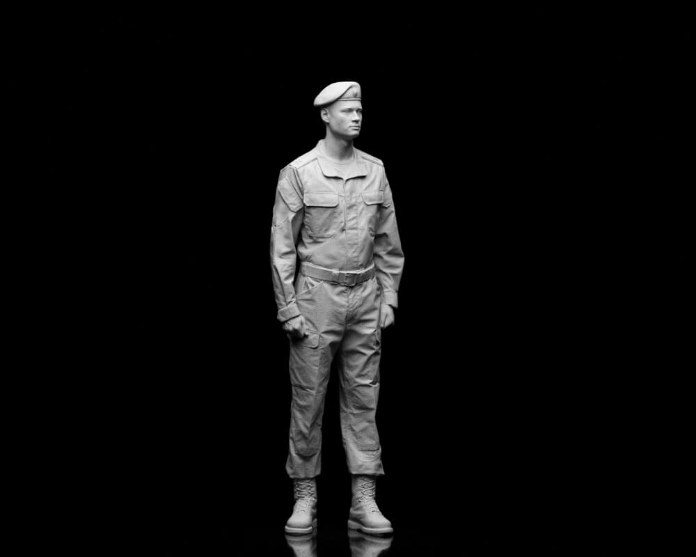 001559 Soldier in a Realistic Stance - 3D Model by 3DFarm