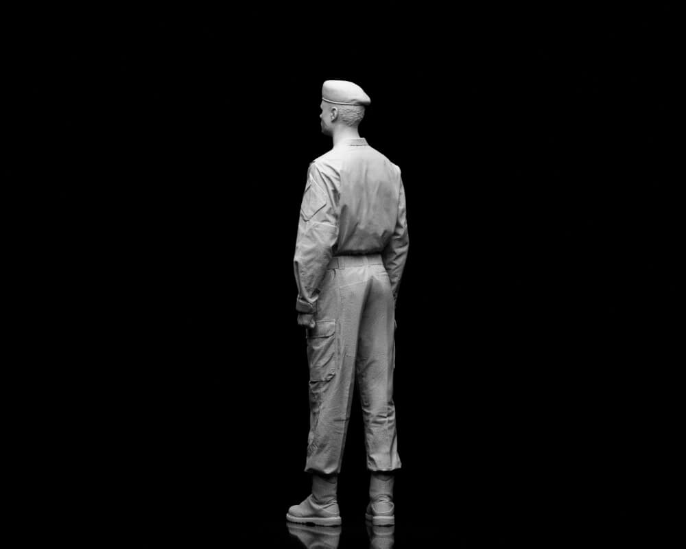 001559 Soldier in a Realistic Stance - 3D Model by 3DFarm