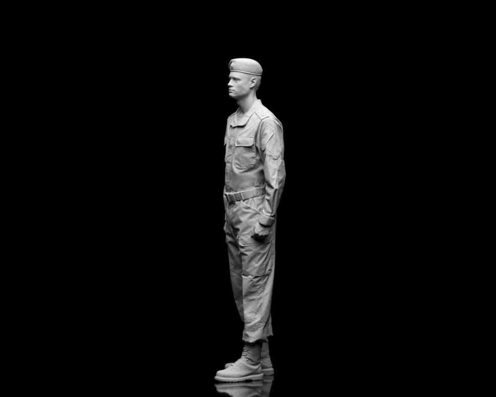 001559 Soldier in a Realistic Stance - 3D Model by 3DFarm