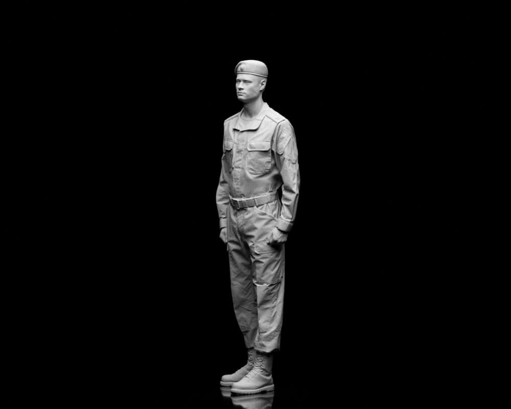 001559 Soldier in a Realistic Stance - 3D Model by 3DFarm