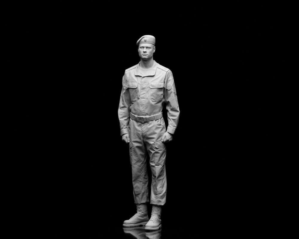 001559 Soldier in a Realistic Stance - 3D Model by 3DFarm