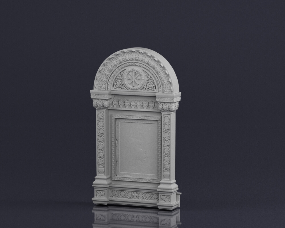 001574 Raw 3D Scan of a Hanging Icon Case Kiot by 3DFarm