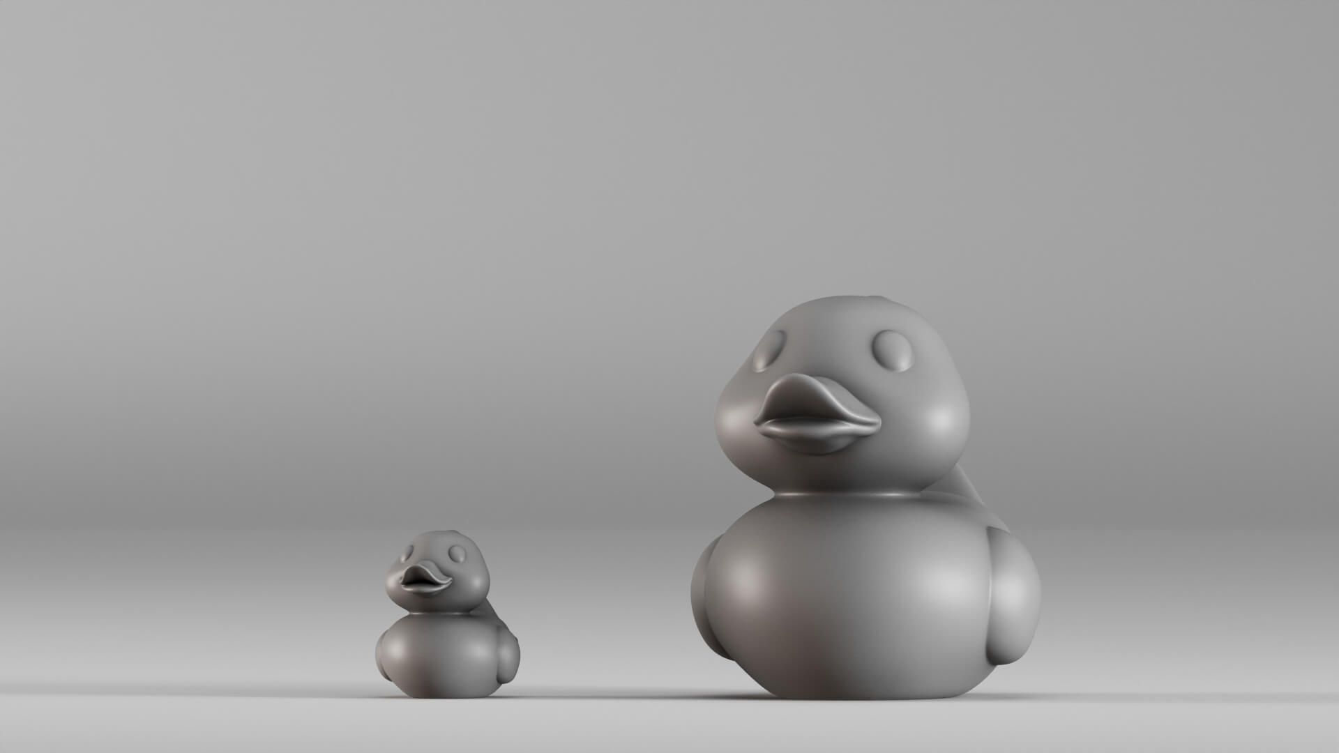 001587 Cute Rubber Duck Duo - 3D Model by 3DFarm
