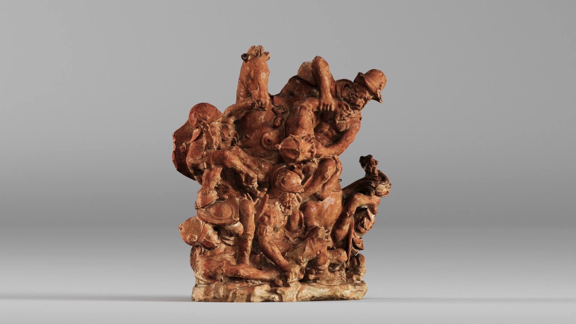 001601 Renaissance Battle Scene Bas-Relief – 16th Cent 3D Model by 3DFarm