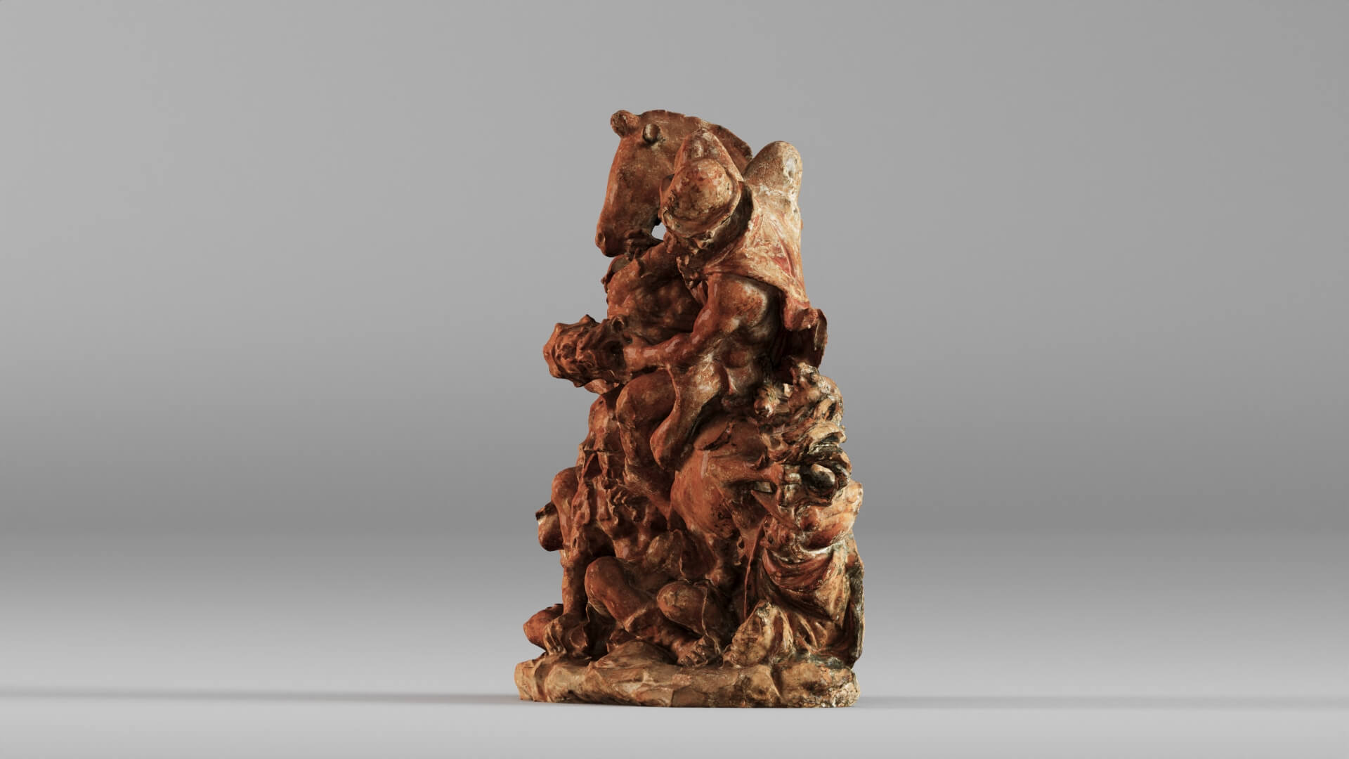 001601 Renaissance Battle Scene Bas-Relief – 16th Cent 3D Model by 3DFarm