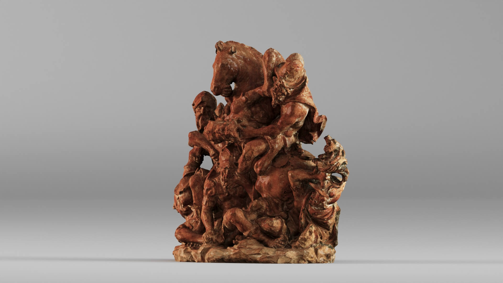 001601 Renaissance Battle Scene Bas-Relief – 16th Cent 3D Model by 3DFarm