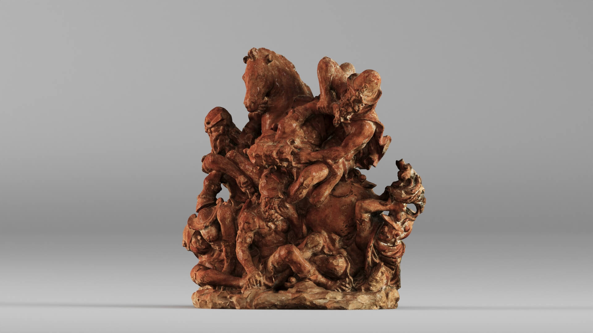 001601 Renaissance Battle Scene Bas-Relief – 16th Cent 3D Model by 3DFarm