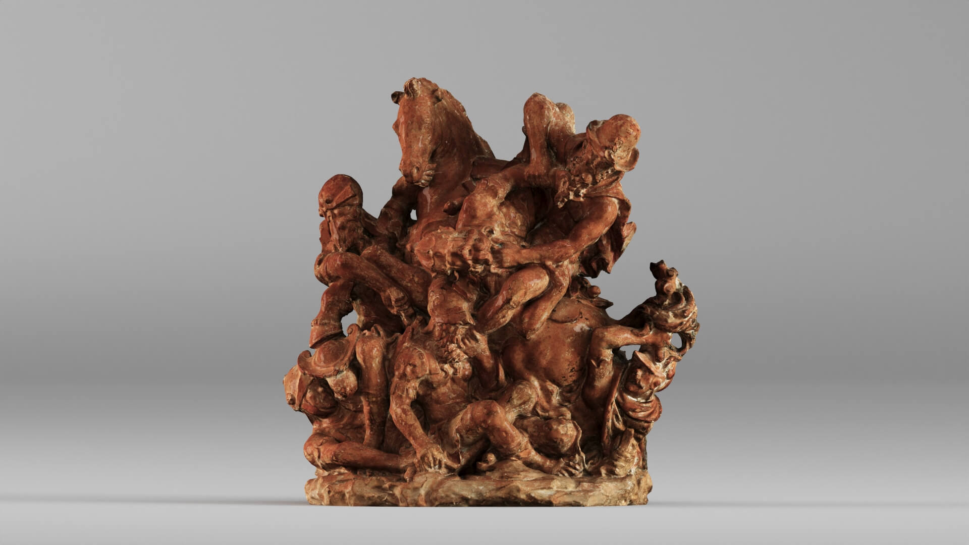 001601 Renaissance Battle Scene Bas-Relief – 16th Cent 3D Model by 3DFarm