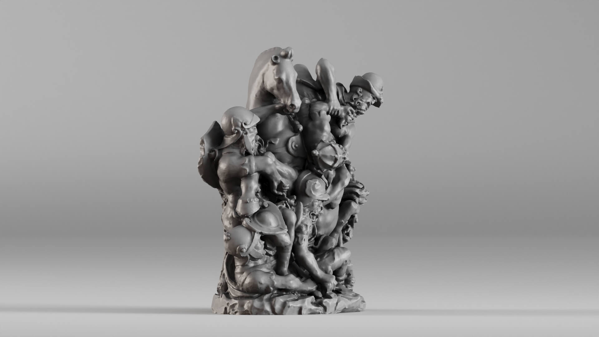001601 Renaissance Battle Scene Bas-Relief – 16th Cent 3D Model by 3DFarm