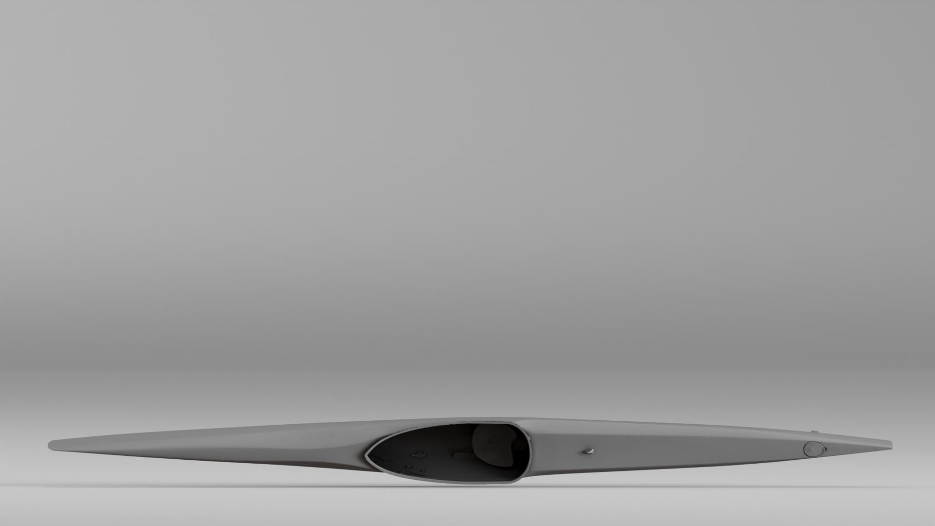 001603 Raw 3D Scan of a Kayak – Full-Scale Canoe Hull by 3DFarm