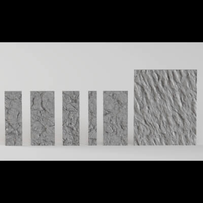 001683 Stone Wall Panel Set - 3D Model by 3DFarm