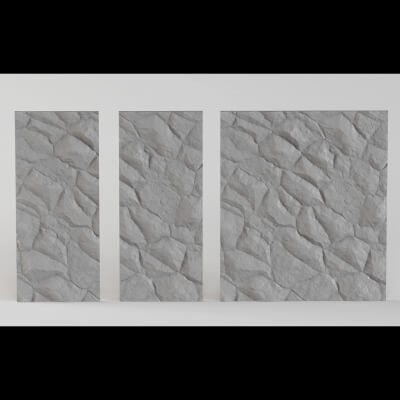 001684 Stone Wall Panel Set - 3D Model by 3DFarm
