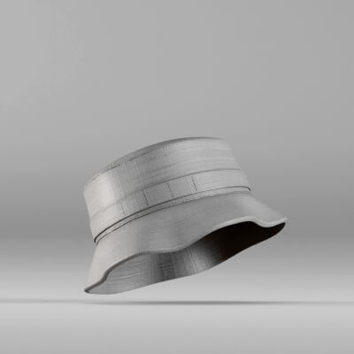 001737 Stylized Bucket Hat – Wearable Collectible - 3D Model by 3DFarm