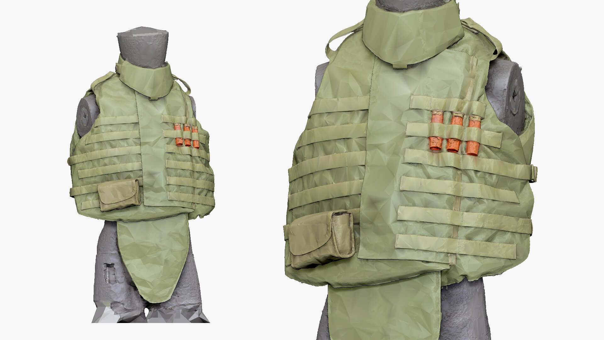 Army Green Top Body Armor (001300) - 3D Model by 3DFarm