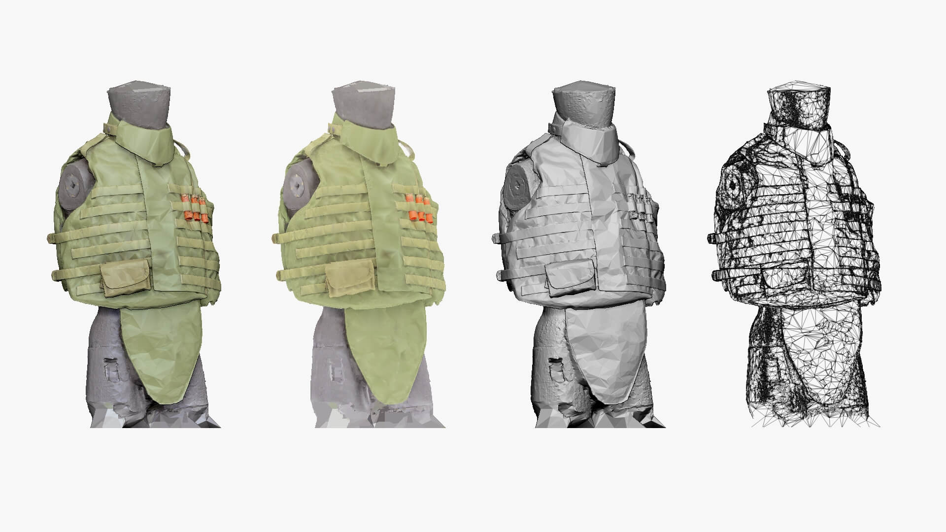 Army Green Top Body Armor (001300) - 3D Model by 3DFarm