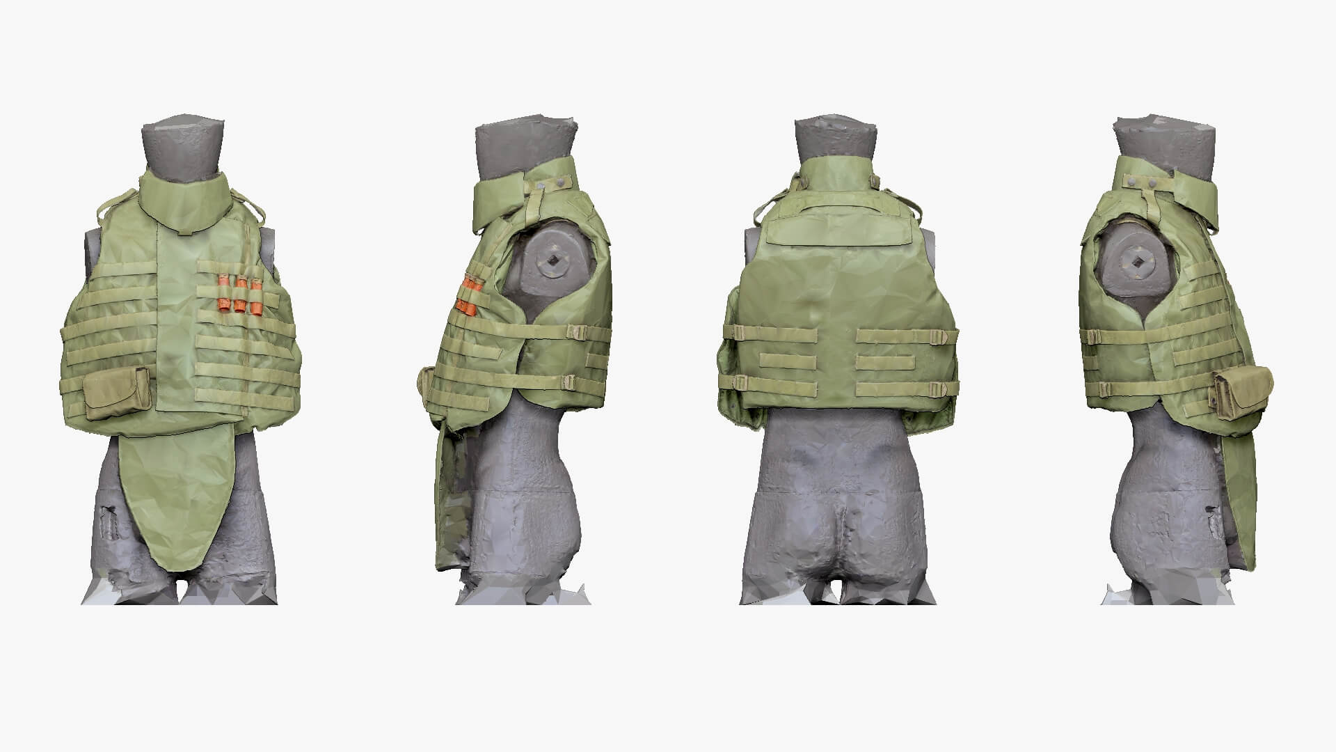 Army Green Top Body Armor (001300) - 3D Model by 3DFarm