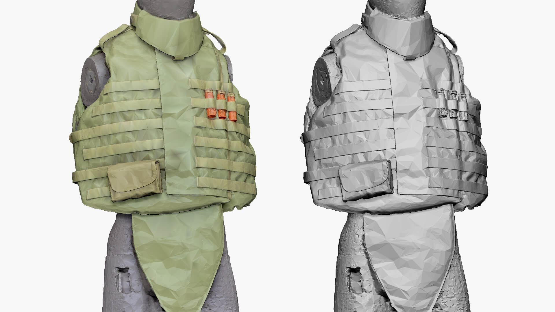 Army Green Top Body Armor (001300) - 3D Model by 3DFarm