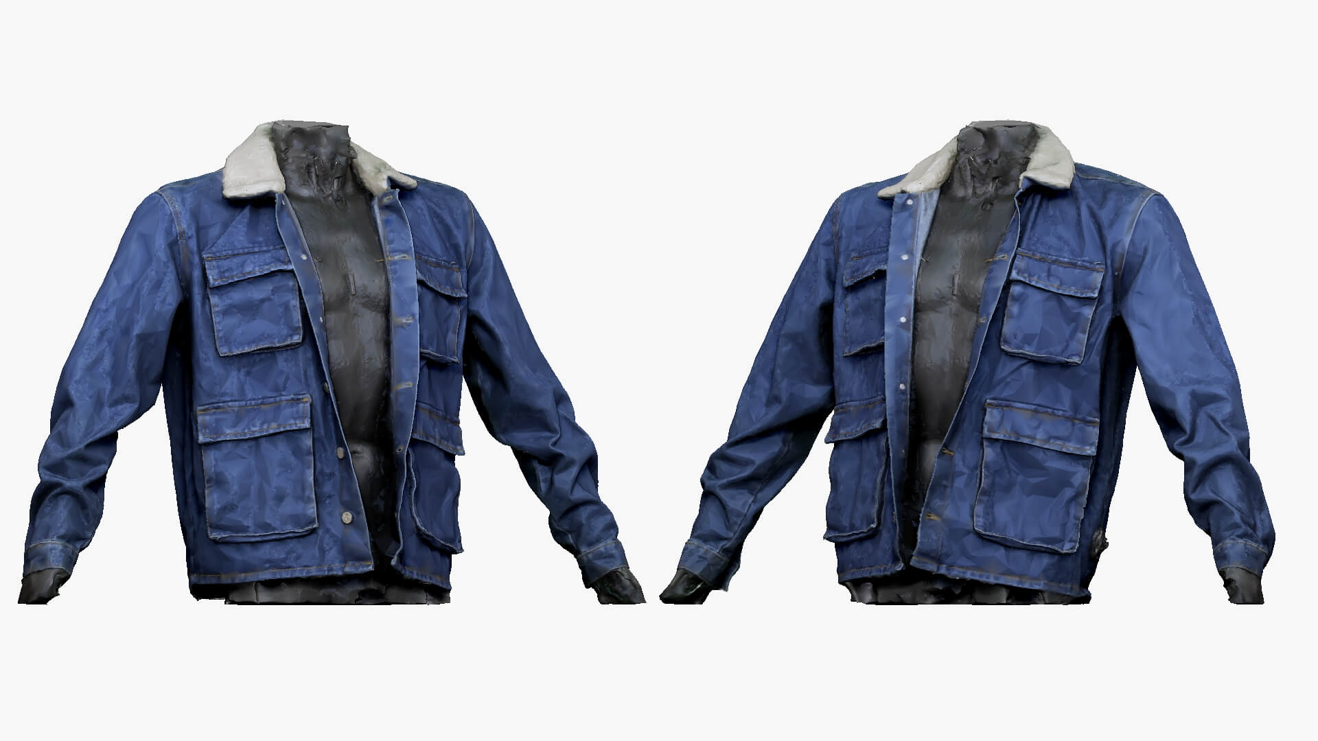 Blue Jean Jacket (001282) - 3D Model by 3DFarm