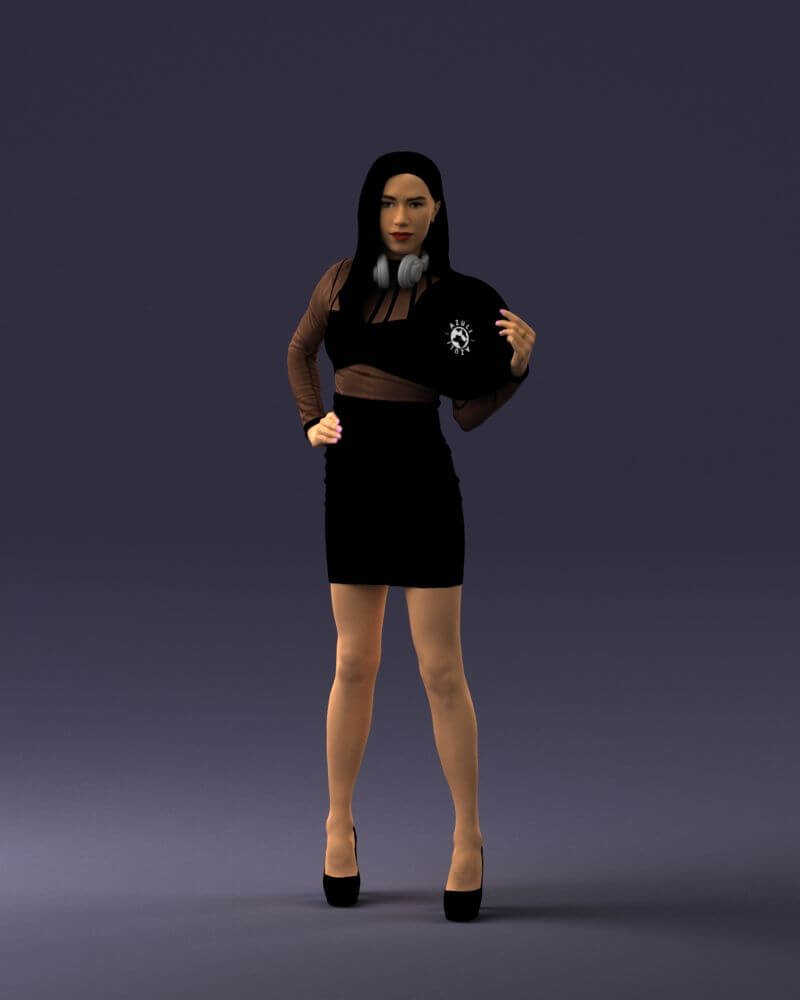 DJ Girl (0328) - 3D Model by 3DFarm