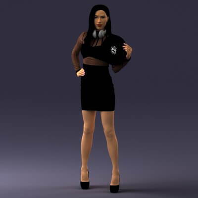 DJ Girl (0328) - 3D Model by 3DFarm