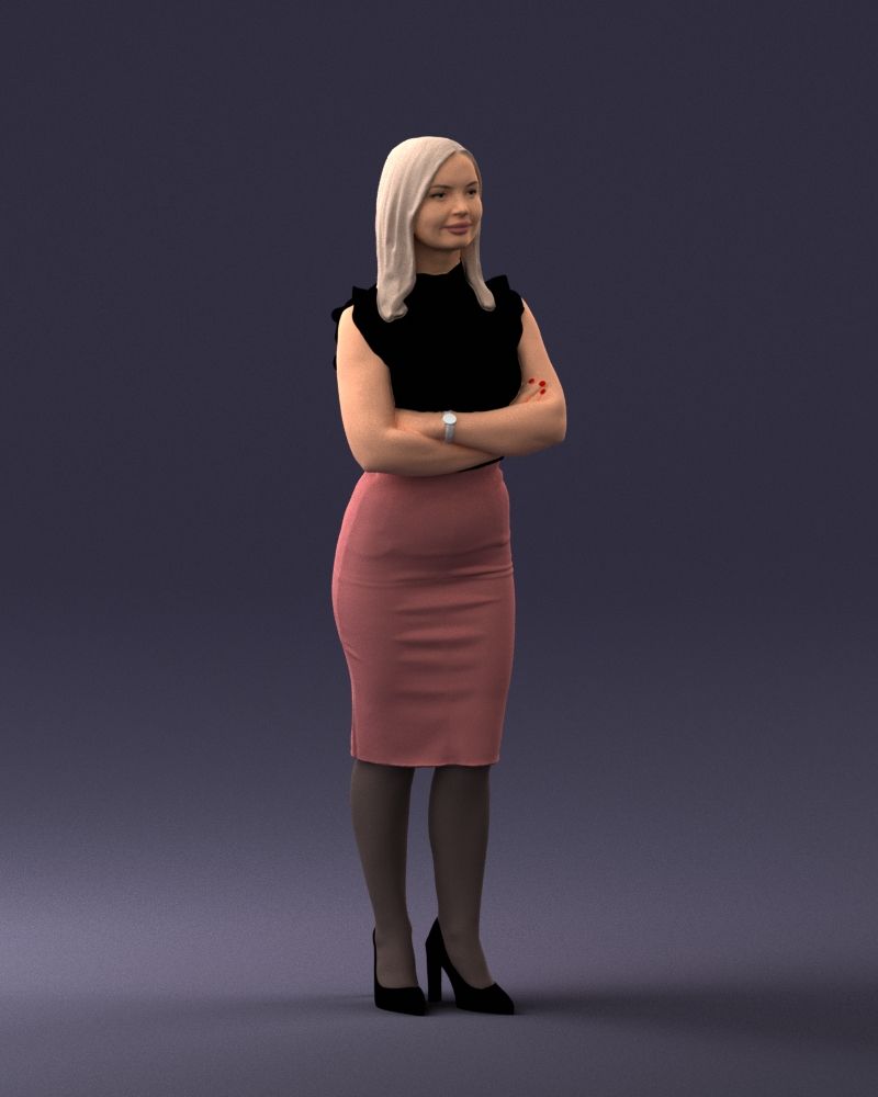 European Business Woman (1212) - 3D Model by 3DFarm