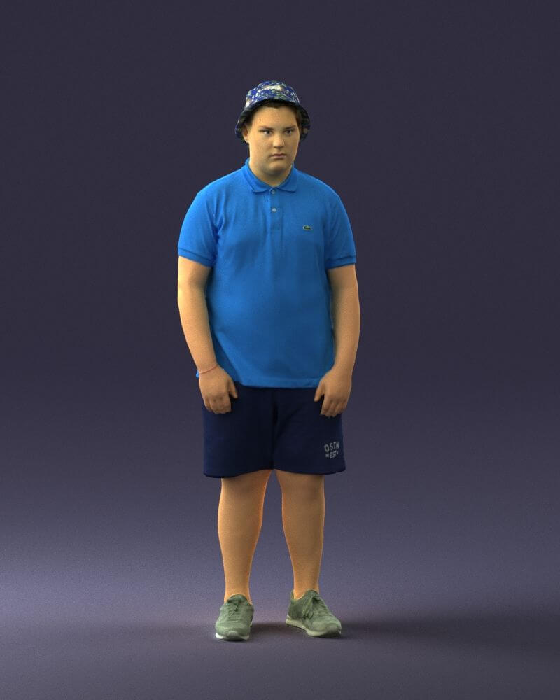 Fat Boy in a Cap (0272) - 3D Model by 3DFarm