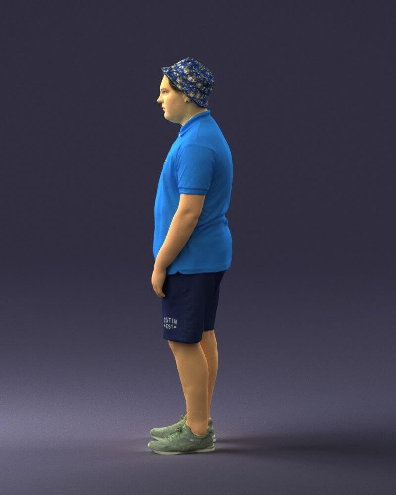 Fat Boy in a Cap (0272) - 3D Model by 3DFarm
