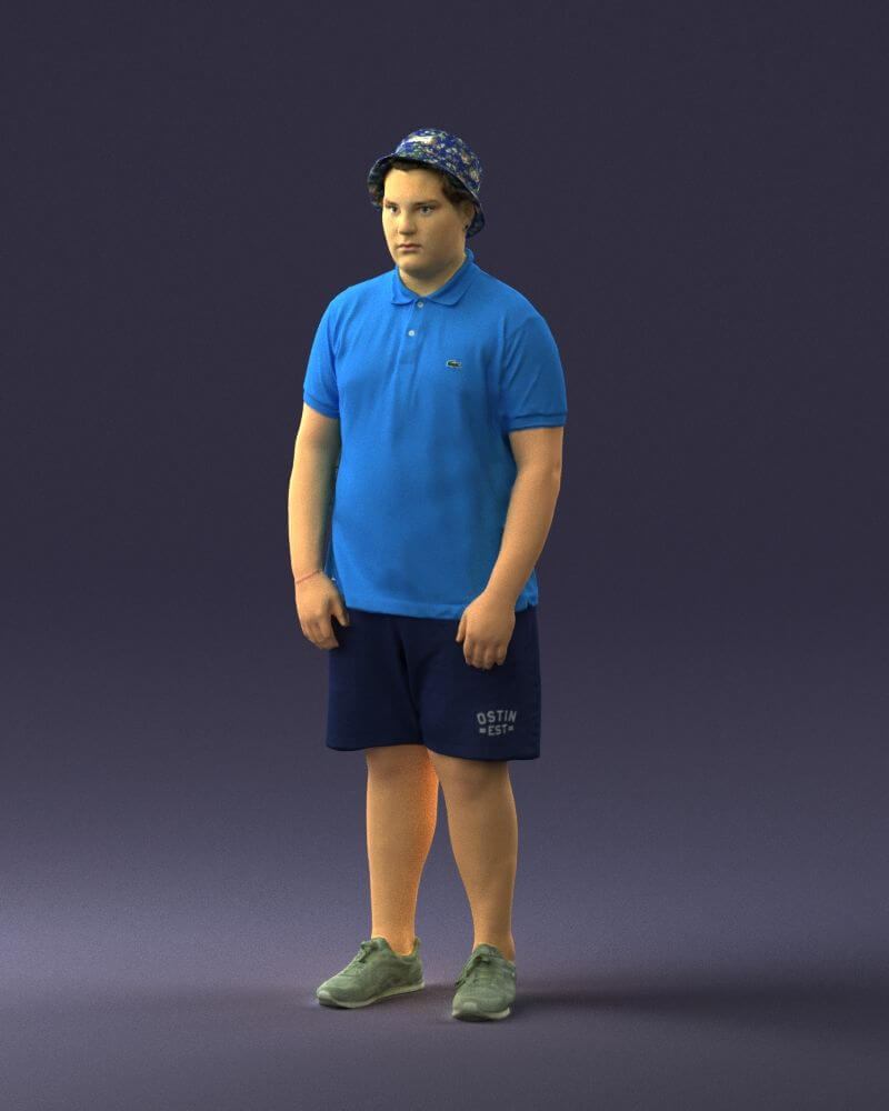 Fat Boy in a Cap (0272) - 3D Model by 3DFarm