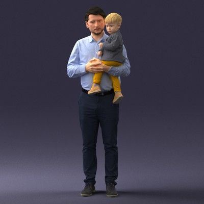 Father and Son (1206) - 3D Model by 3DFarm